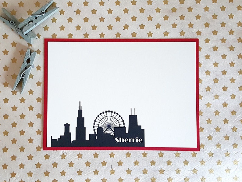 Chicago Stationery Chicago Notecards Custom Chicago | Etsy