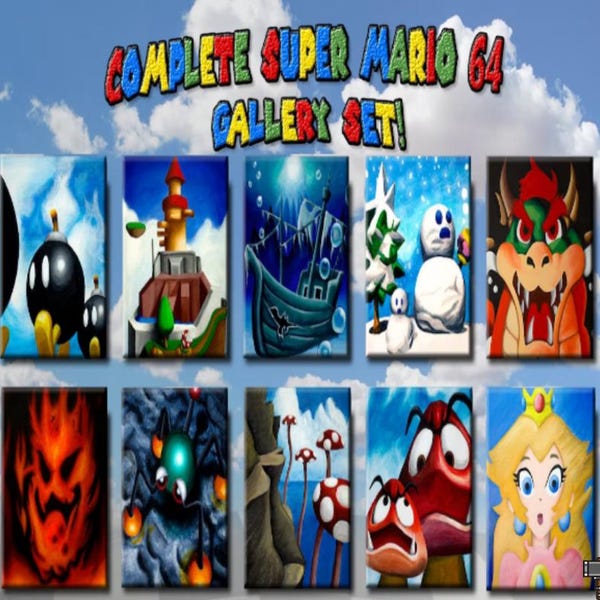Mario 64 Paintings - Etsy