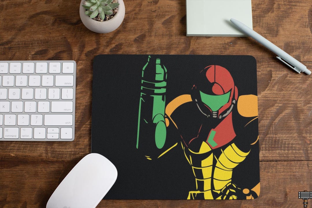 Metroid Mouse Pad Non-slip Computer Gaming Laptop PC Samus Ridley Retro ...