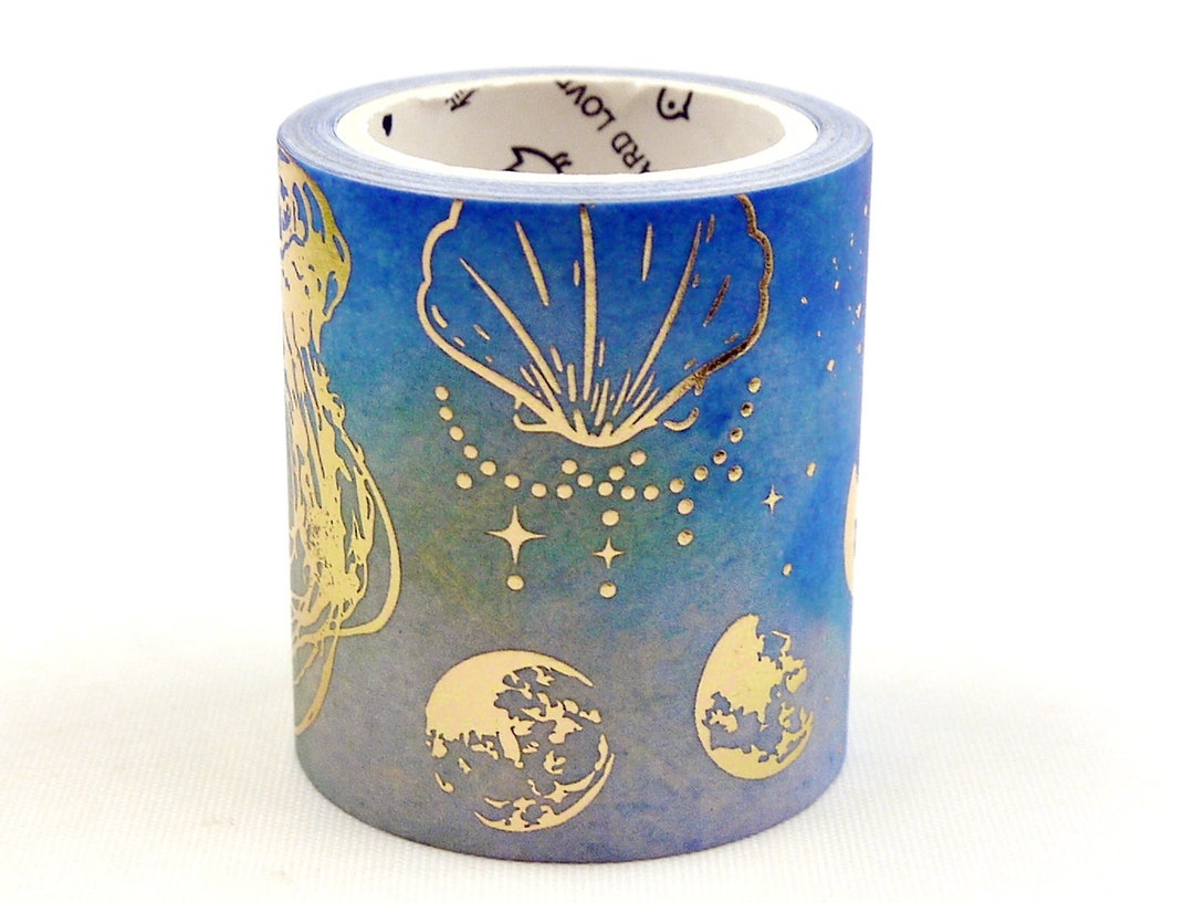 Golden Planet - Japanese Washi Masking Tape - 40mm Wide - 3.3 Yard - Etsy