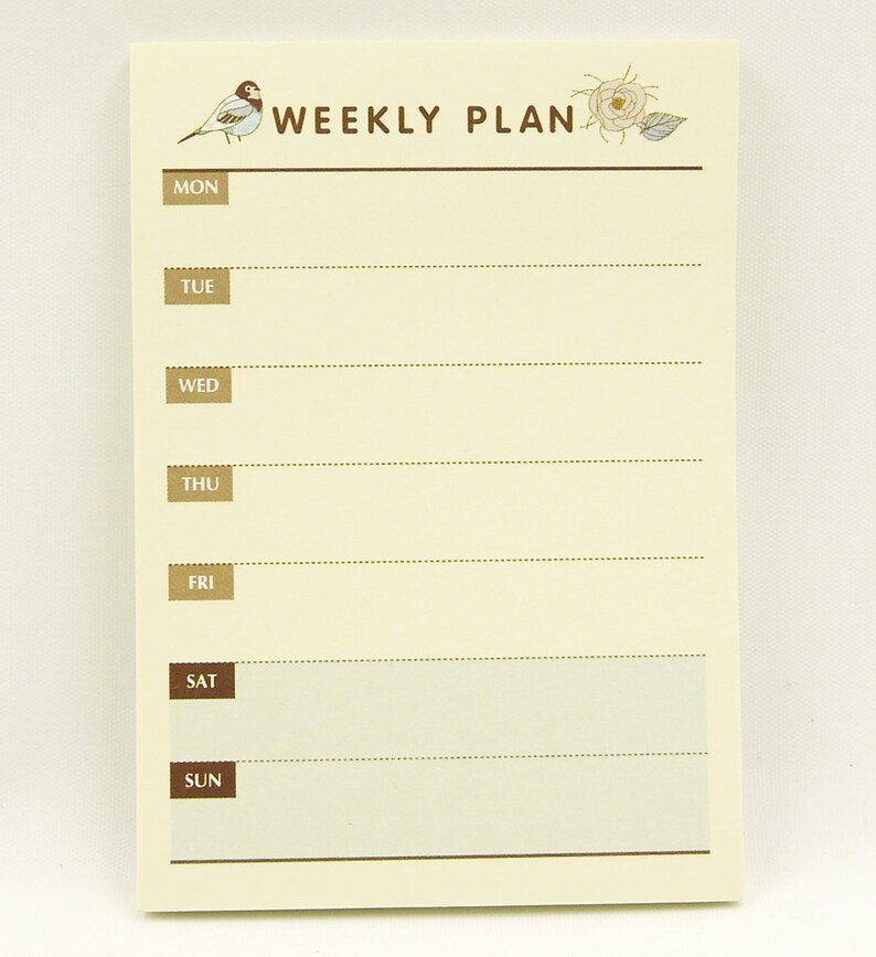 Weekly Plan Journaling Spot Sticky Note 60 Sheets - Etsy