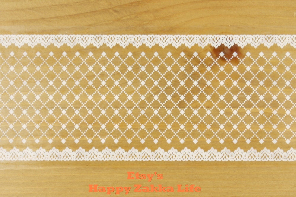 Translucent Wide Sticker Tape White Lace Vol. 2 Ver. 8 | Etsy