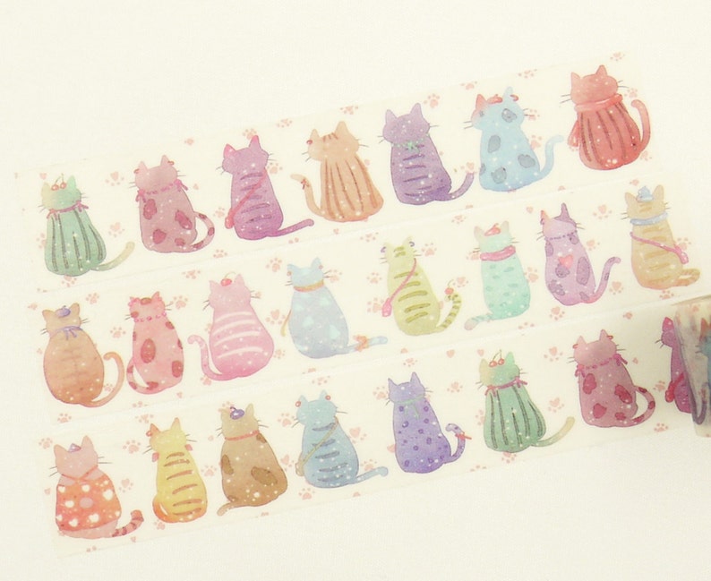 Cat's Back Japanese Washi Masking Tape 25mm Wide 11 | Etsy