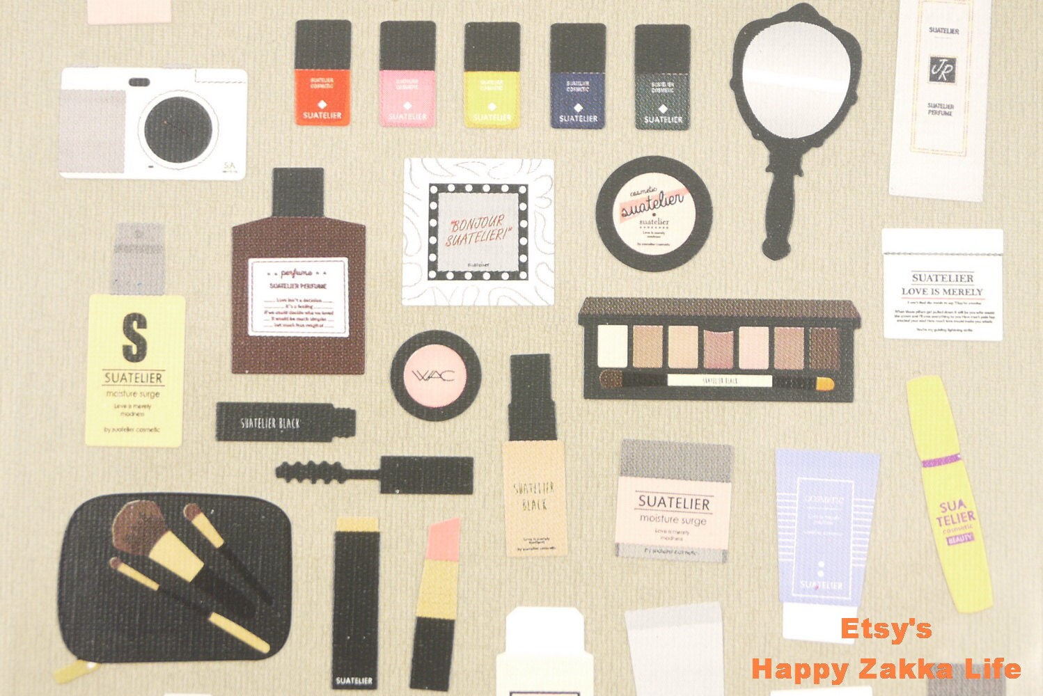 Make-up Suatelier Stickers Paper Deco Sticker 1 Sheet - Etsy
