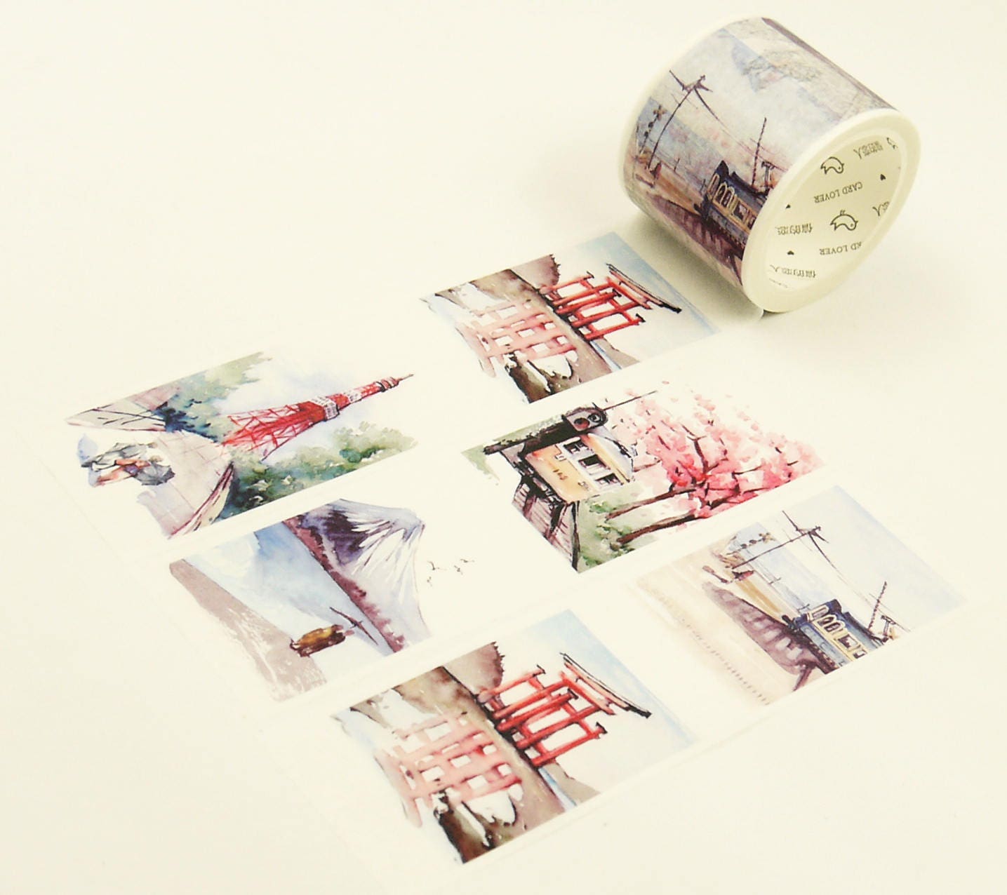 Nippon Japanese Washi Sticker Tape 40mm Wide 7.6 Yards | Etsy