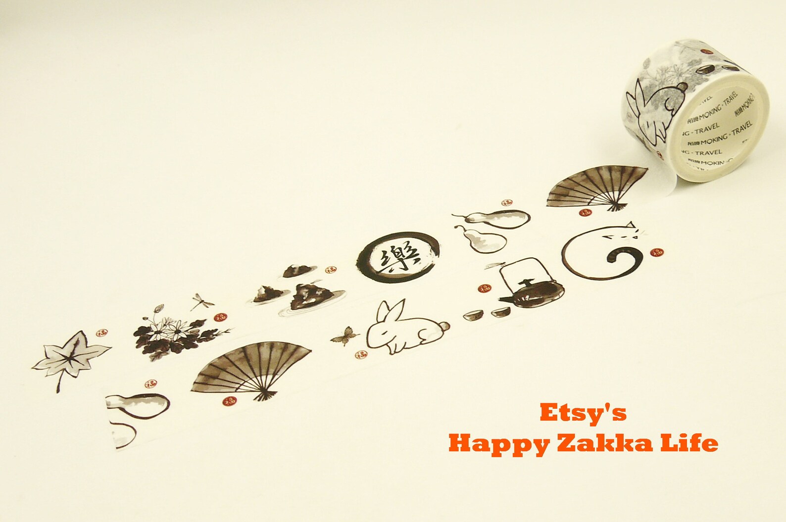 Simple Rabbit Japanese Washi Sticker Tape 30mm Wide 5.5 - Etsy