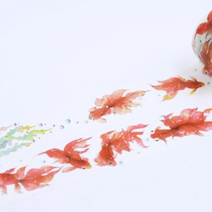 Poisson Rouge - Japanese Washi Masking Tape - 30mm Wide - 7.6 Yard - Etsy