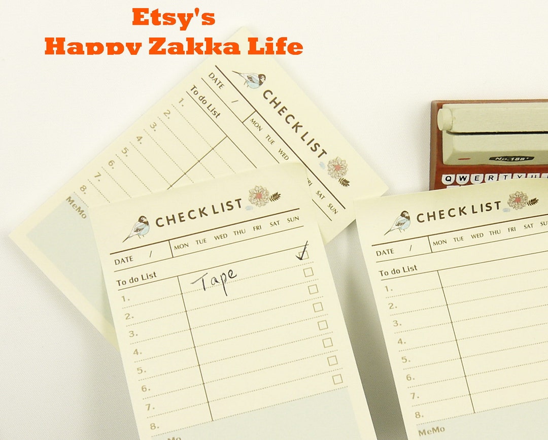 Check List - Journaling Spot - Sticky Note - 60 Sheets - Etsy