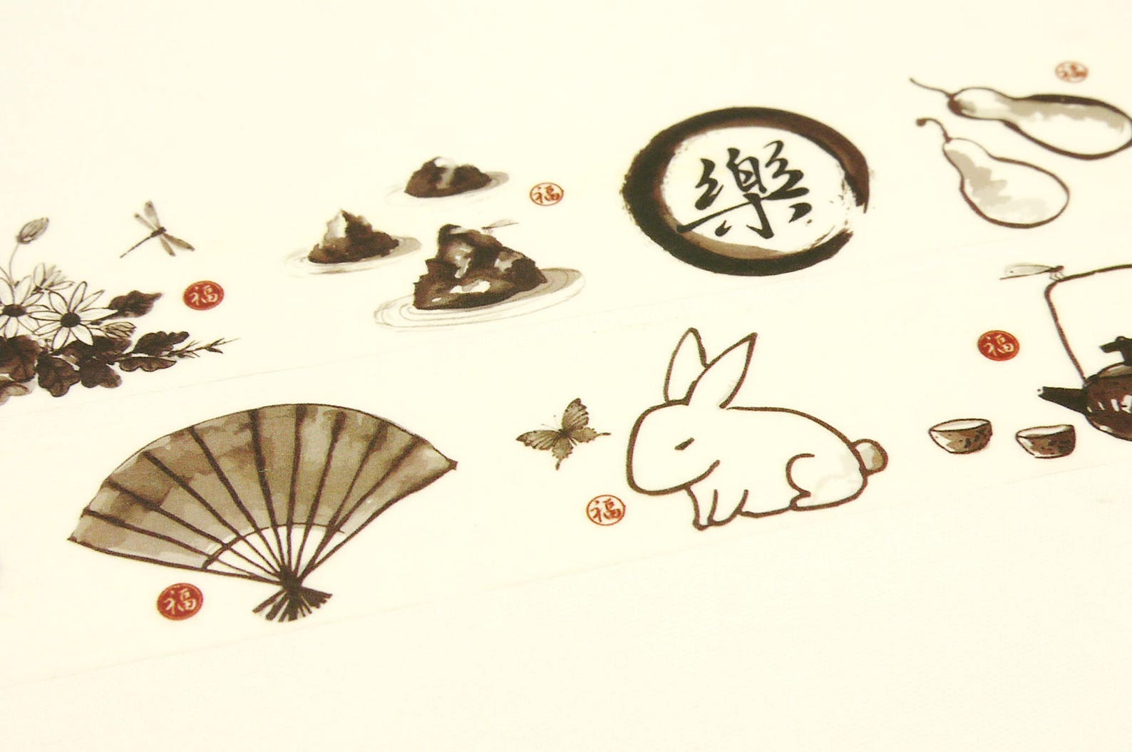 Simple Rabbit Japanese Washi Sticker Tape 30mm Wide 5.5 - Etsy