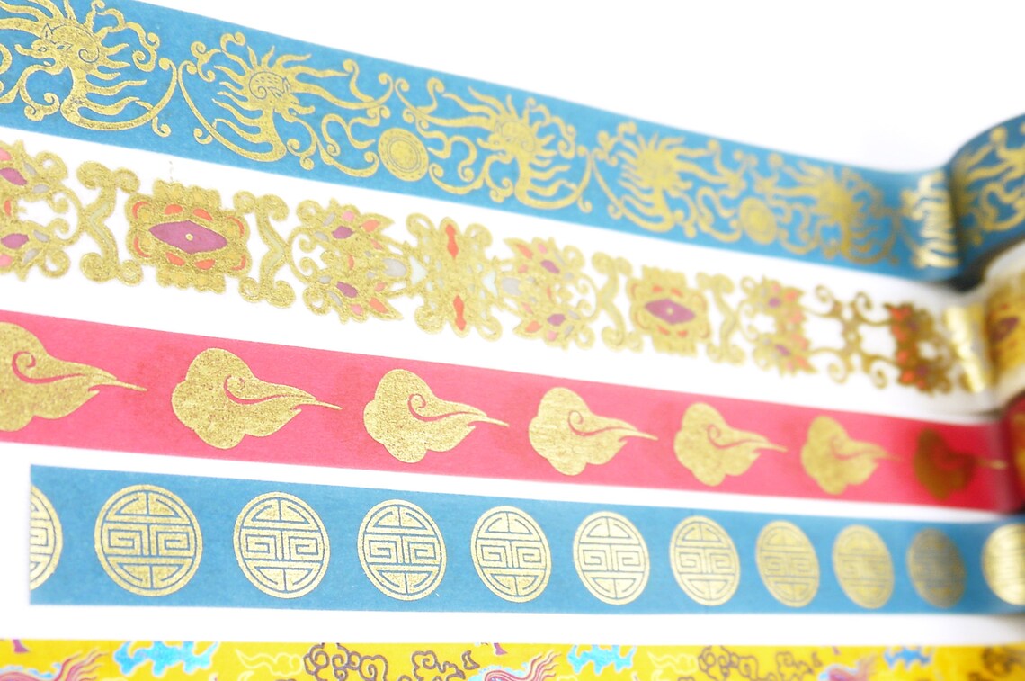 Monarchs Japanese Washi Sticker Tape Set 5.5 Yard 5 | Etsy