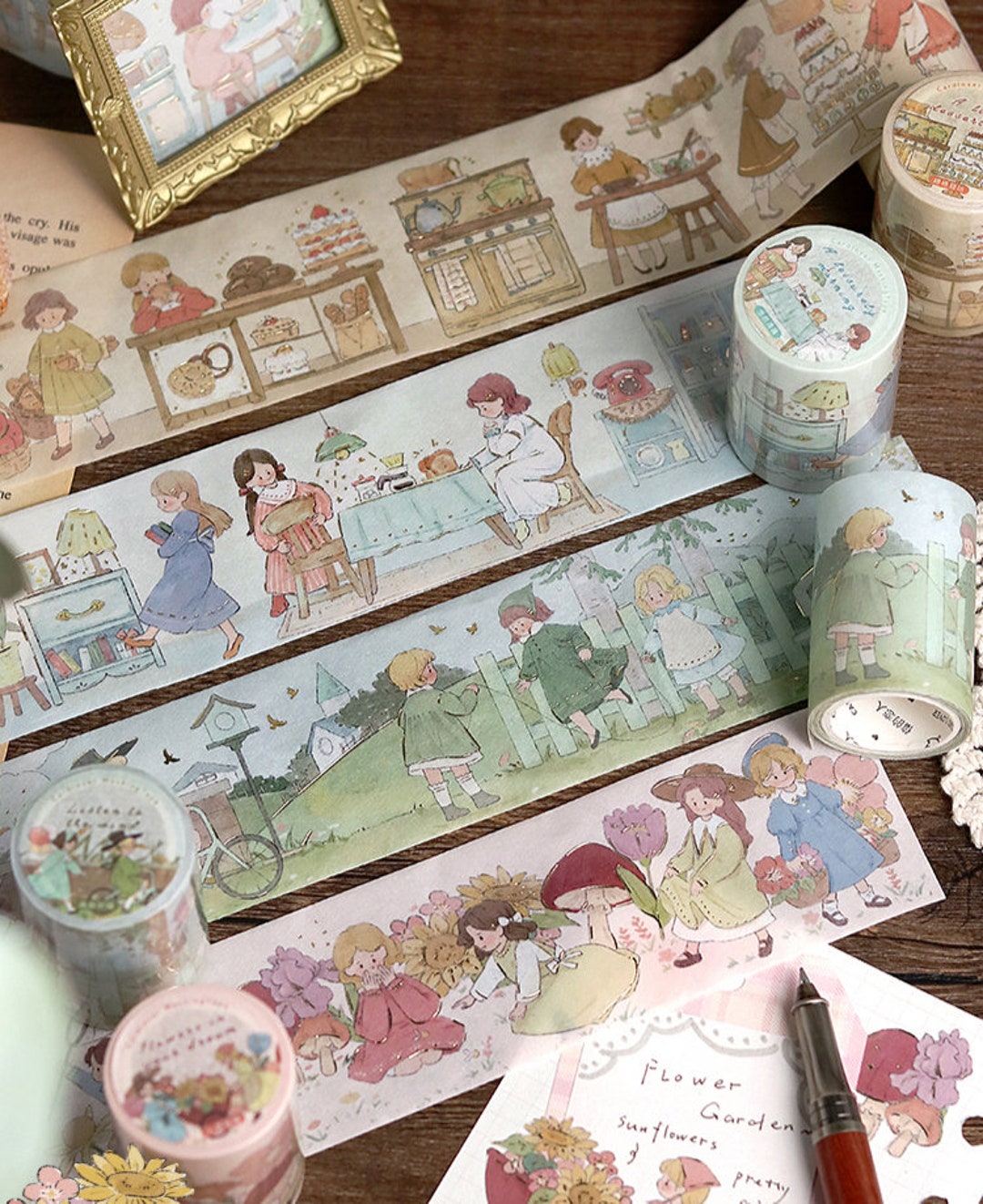 Annabelle - Japanese Washi Paper Masking Tape - 50mm Wide - 3.3 Yard ...