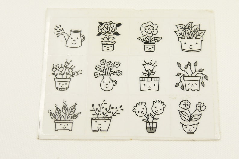 Wooden Rubber Stamp Set DIY Cat Pattern Stamps 12 Pcs | Etsy