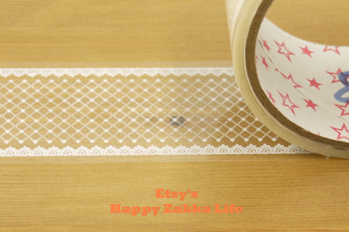 Translucent Wide Sticker Tape White Lace Vol. 2 Ver. 8 - Etsy