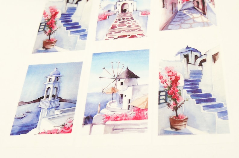Greece - Japanese Washi Sticker Tape - 40mm Wide - 7.6 Yard - Etsy