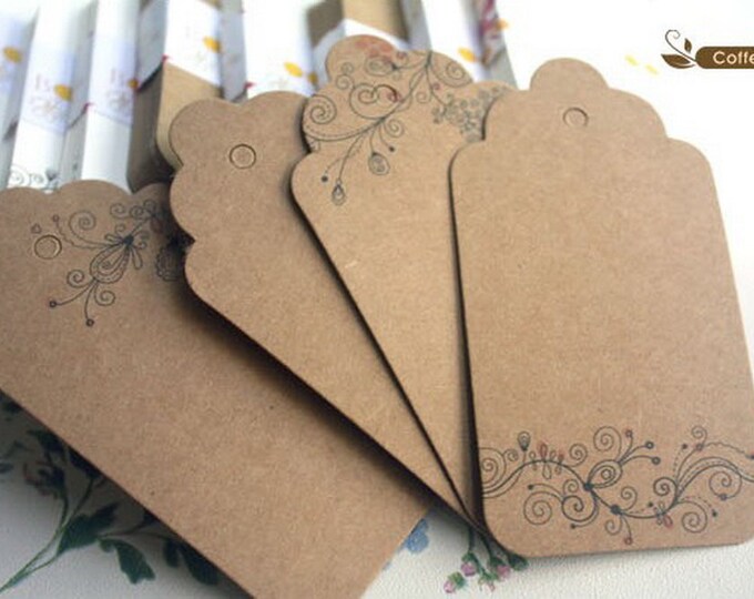 DIY Label Card Kraft Papaer Card Vine 20 Sheets - Etsy