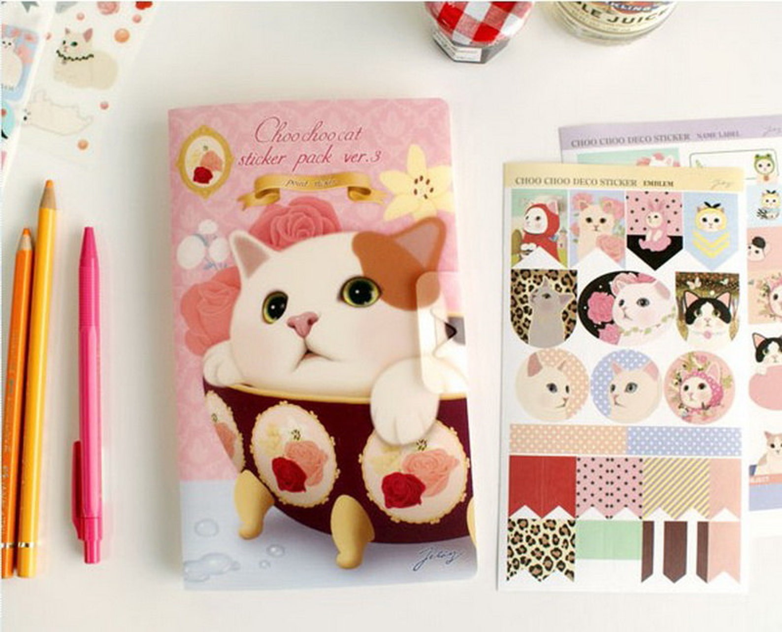 Deco Sticker Set Choo Choo Cat Sticker Pack Ver. 3 Point - Etsy