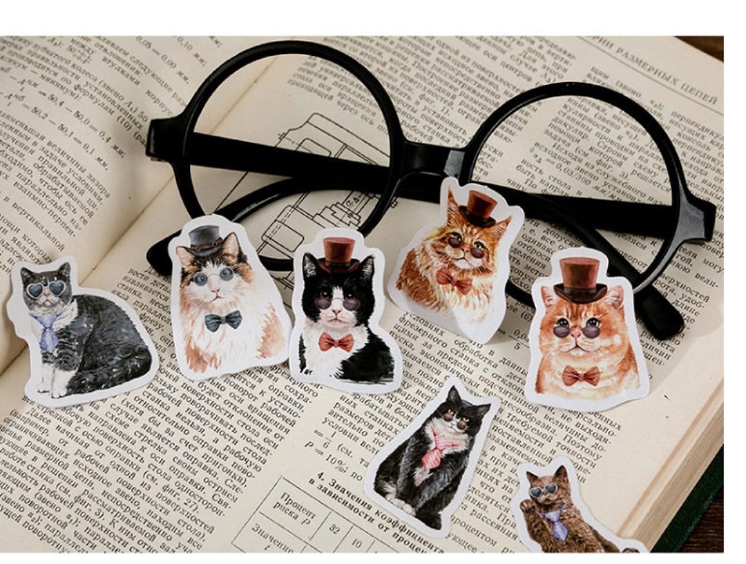Mitten Kitten Paper Deco Label Seal Set 45 Pcs - Etsy