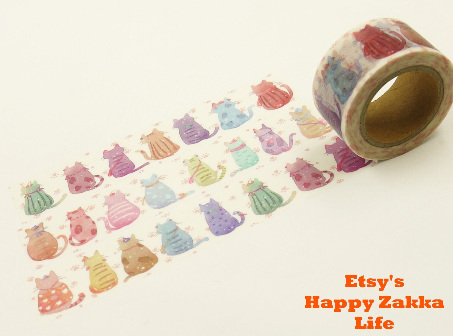 Cat's Back Japanese Washi Masking Tape 25mm Wide 11 | Etsy
