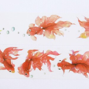 Poisson Rouge - Japanese Washi Masking Tape - 30mm Wide - 7.6 Yard - Etsy