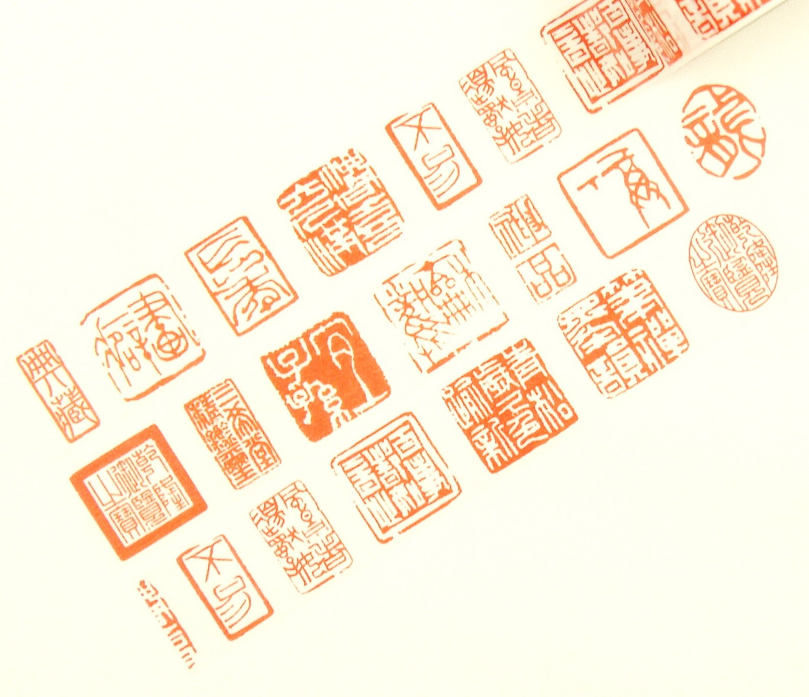 Red Ink Seal Japanese Washi Paper Sticker Tape 20mm Wide | Etsy