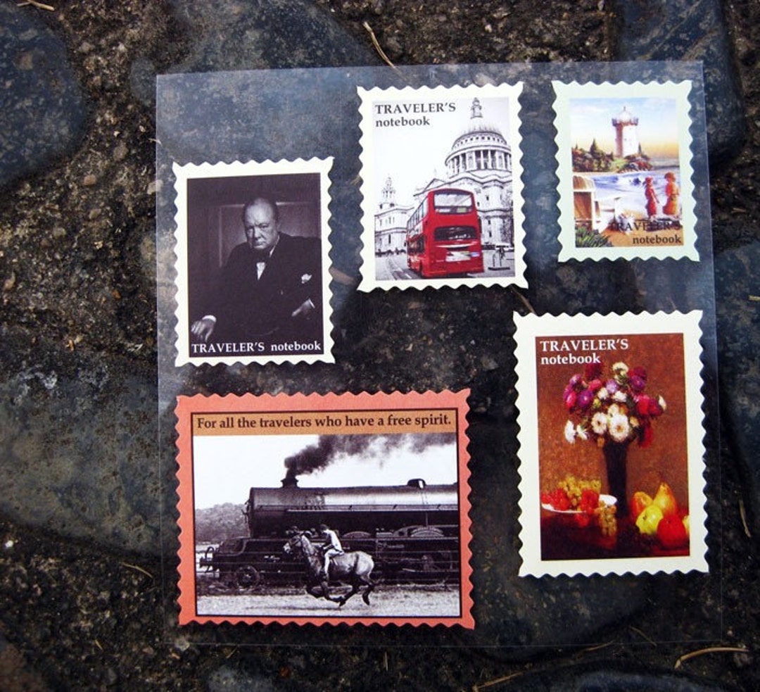 Paper Deco Sticker Set - Post Stamp - Britain - 4 Sheets in Different ...