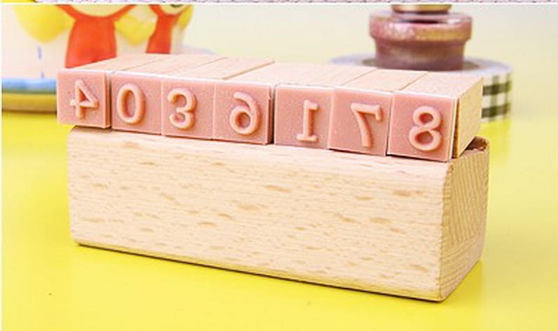 Wooden Rubber Stamp Set Mini Diary Stamp Set Number 12 - Etsy