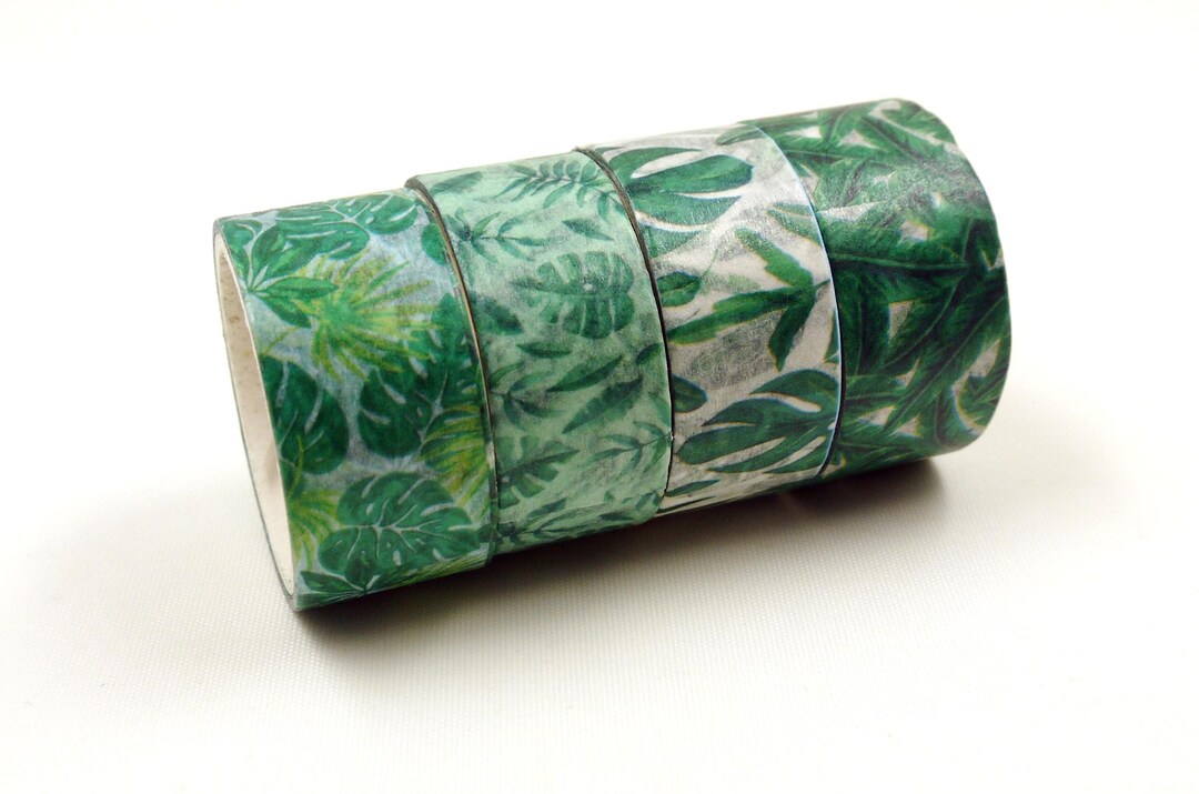 Tropics - Japanese Washi Masking Tape Set - 20mm Wide - 2.2 Yard - 4 ...