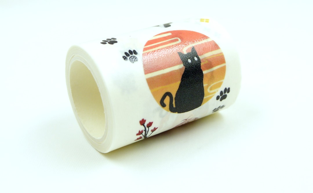 Black Cat With Me - Japanese PET Masking Tape - 50mm Wide - 3.3 Yard - Etsy