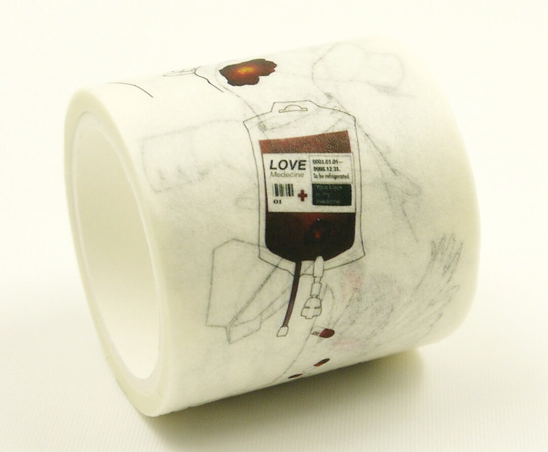 Love Donation Japanese Washi Masking Paper Tape 40mm Wide 5.5 Yard - Etsy