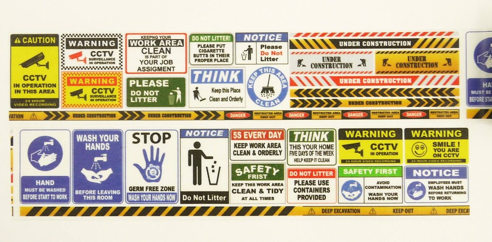 Warning Japanese Washi Masking Tape 40mm wide 5.5 Yard | Etsy