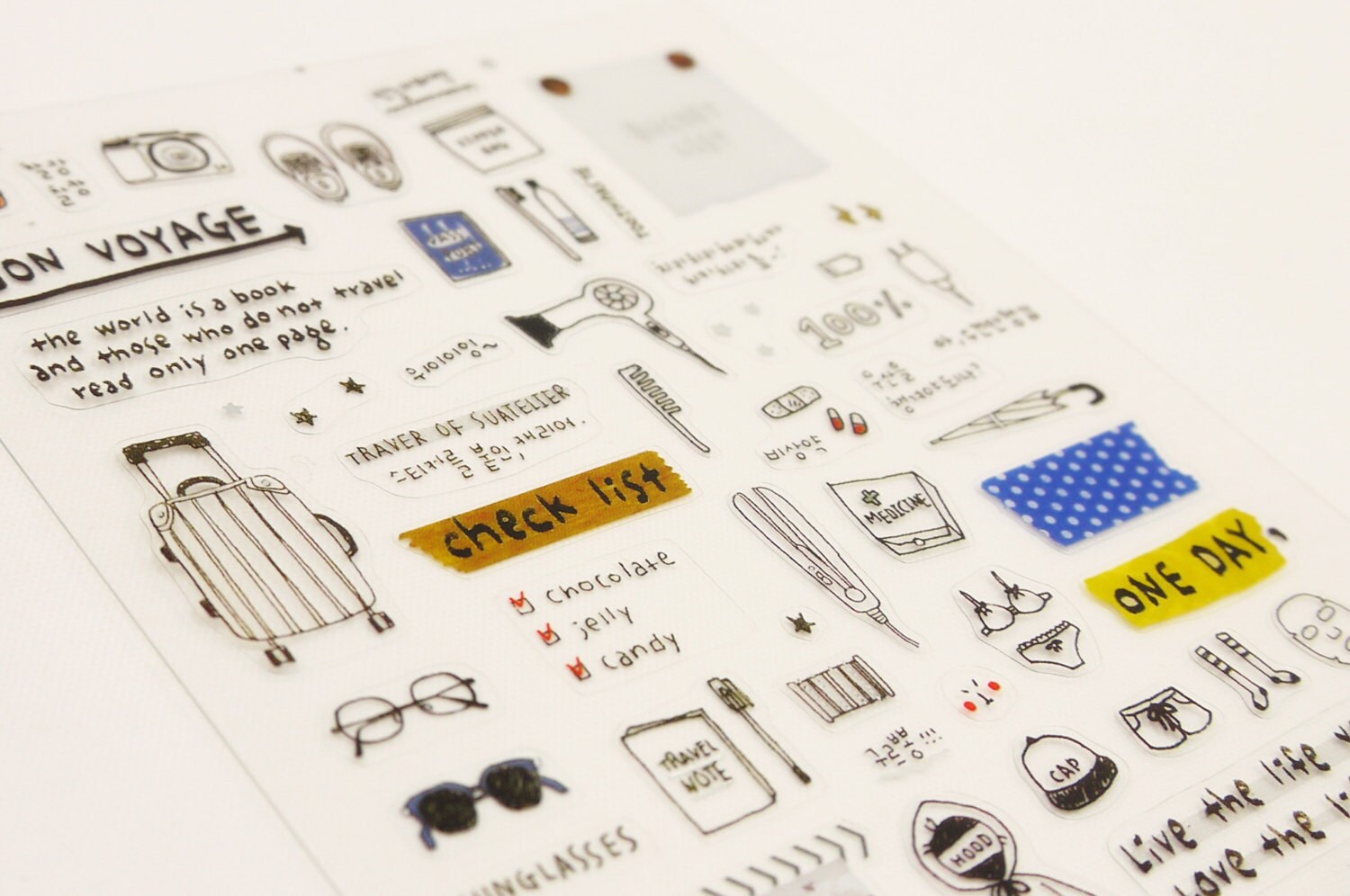 Travel Note Sonia Stickers Paper Deco Sticker 1 Sheet | Etsy