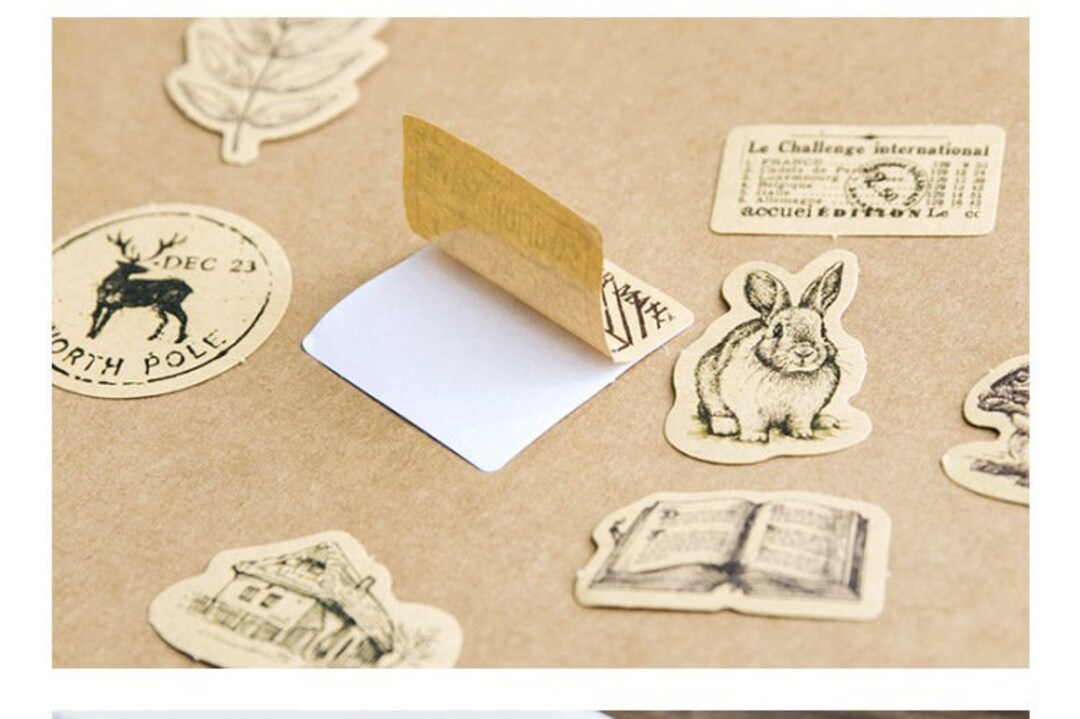 Woodland - Paper Deco Label Seal Set - 45 Pcs - Etsy