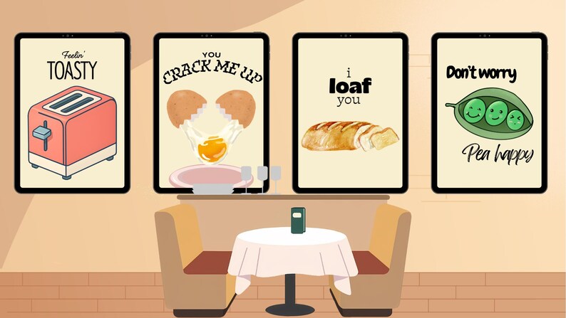 Diner Style Food Puns for Wall Art - Etsy