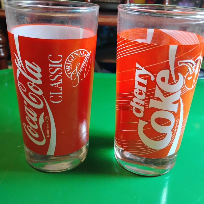 Vintage Coke Glasses - Etsy
