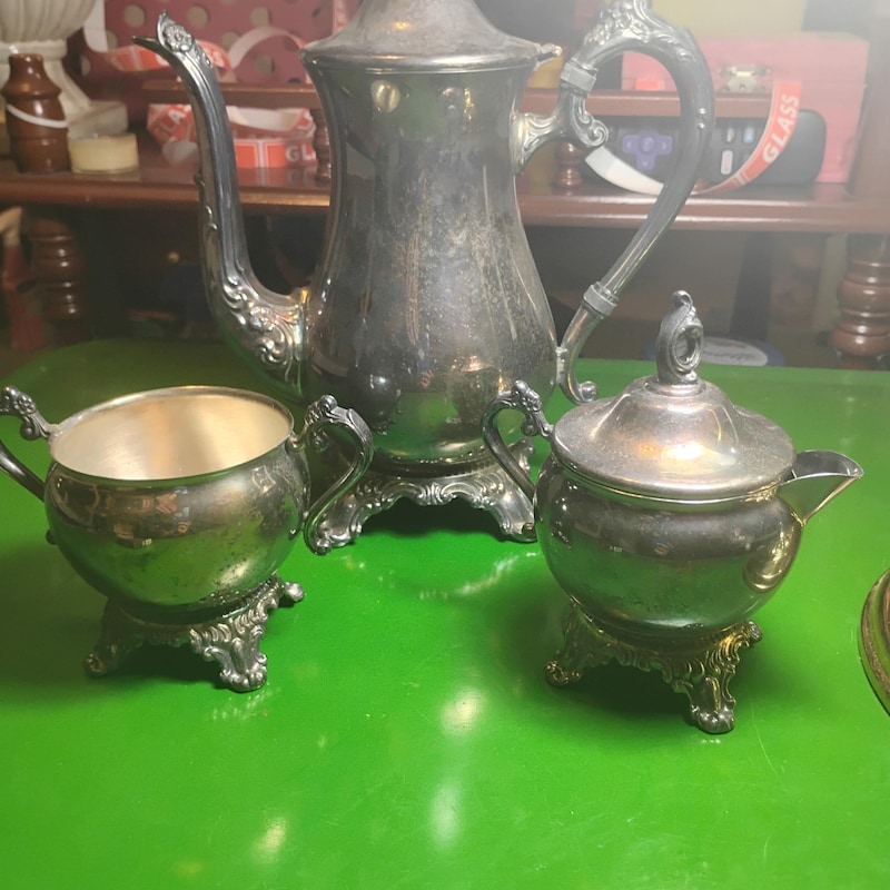 Footed Silver Coffee Pot - Etsy