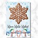Merry Christmas Printable Mini Cookie Card - 3.5" X 5"/ Christmas ...