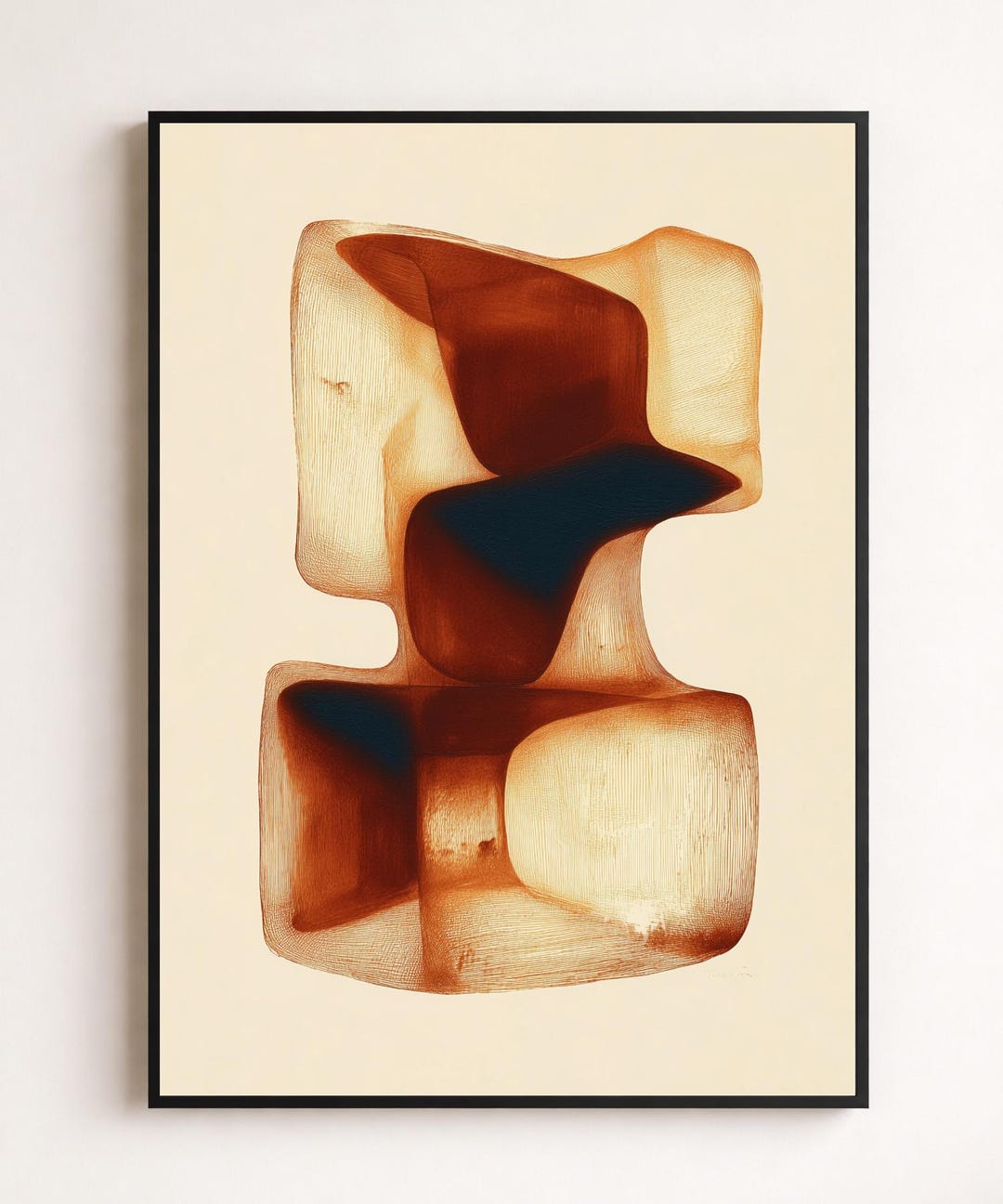 Modern Abstract Art 22 Amber Blocks - Etsy
