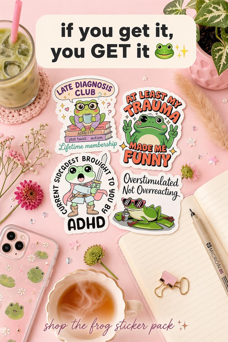 Funny ADHD Sticker Pack | Neurodivergent Planner Decals - Etsy