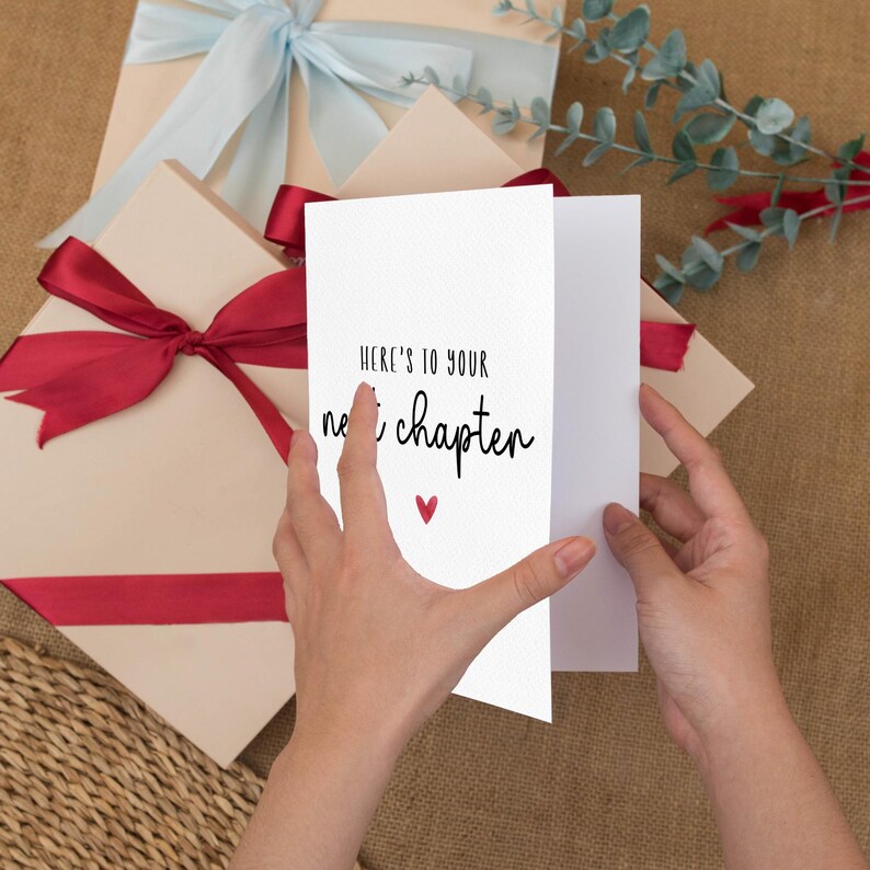 Here's to Your Next Chapter Card, Encouragement Gift - Etsy