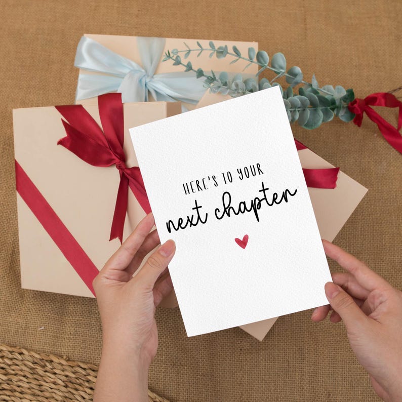 Here's to Your Next Chapter Card, Encouragement Gift - Etsy