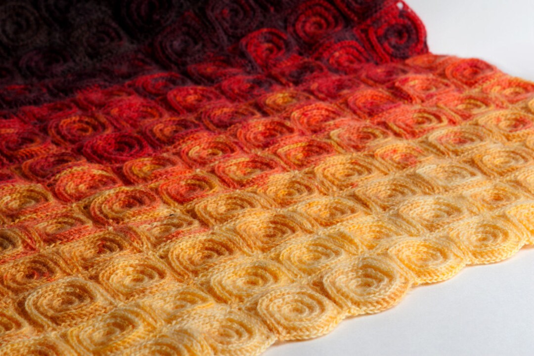 Fire Blanket Crochet Pattern, Tutorial. Beautiful Ombre Color Change ...