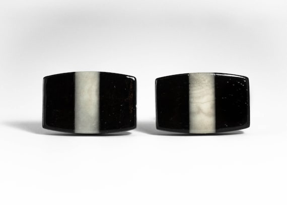 Ebony and Ivory Cufflinks Tagua Nut Ivory and Ebony Wood - Etsy