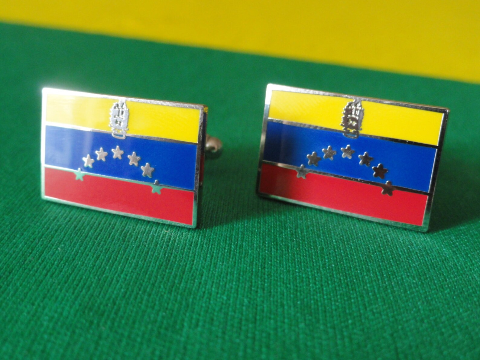 Venezuelan Flag Cufflinks Lapel Pins Tie Bars Earrings - Etsy