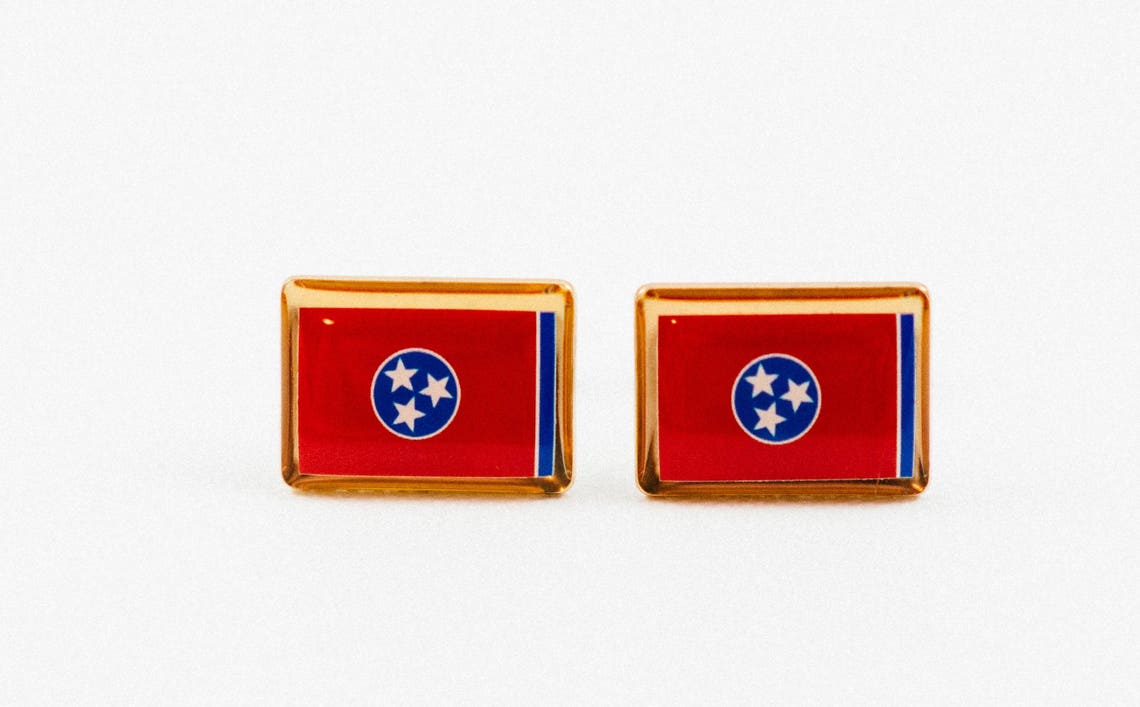 Tennessee State Flag Cufflinks, Lapel Pins, Tie Bars, Earrings, Jewelry ...