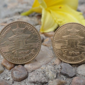 Nepali Coin Cufflinks, Lapel Pins, Tie Bars, Earrings, Jewelry and ...