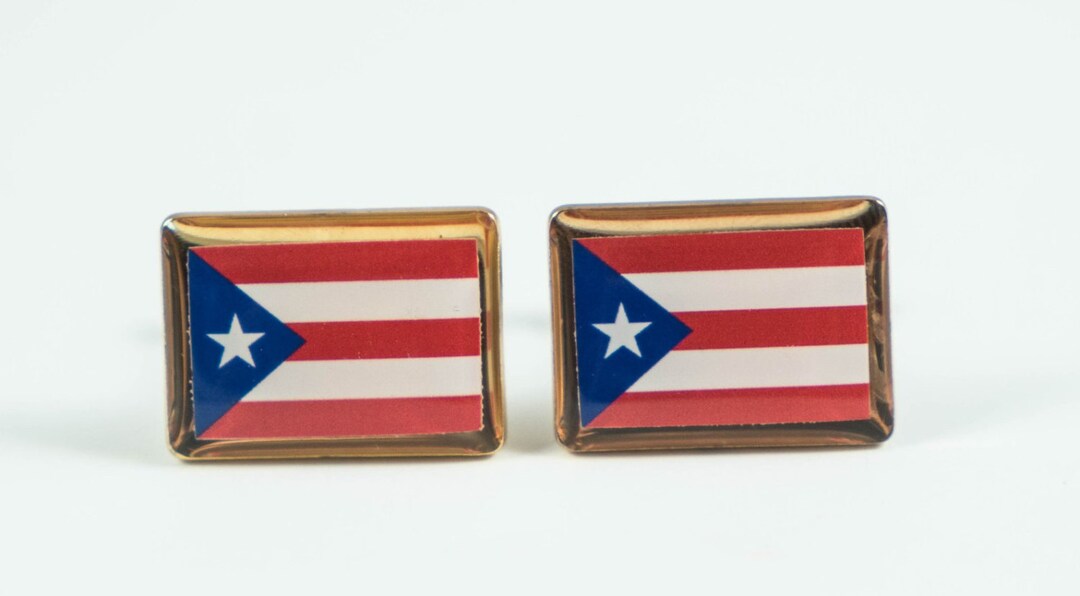 Puerto Rico Flag Cufflinks, Lapel Pins, Tie Bars, Earrings, Jewelry and ...