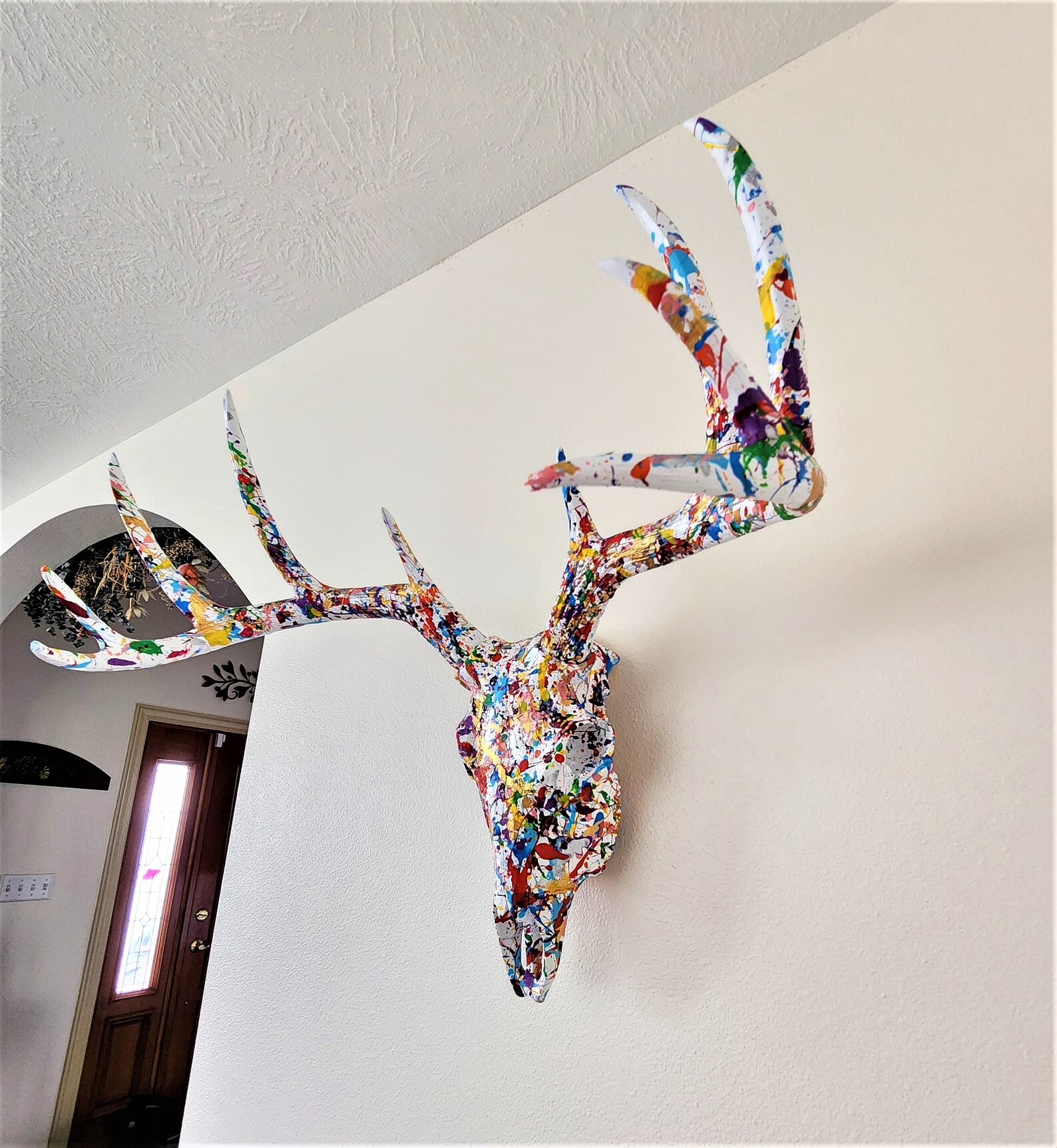 Abstract Expressionist Faux Buck or Stag Deer Skull Head -- Custom ...