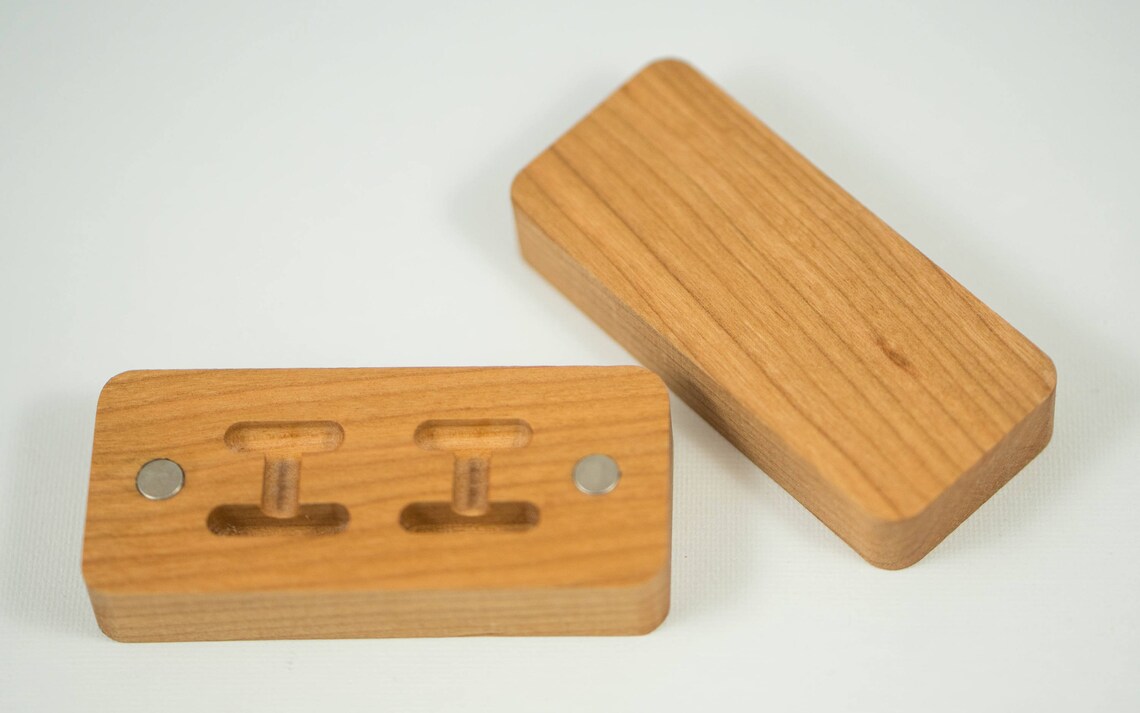 Decorative Wooden Cufflink Box--custom Engravable Cufflinks Boxes With ...