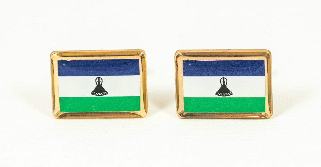 Lesotho Flag Cufflinks, Lapel Pins, Tie Bars, Earrings, Jewelry and ...