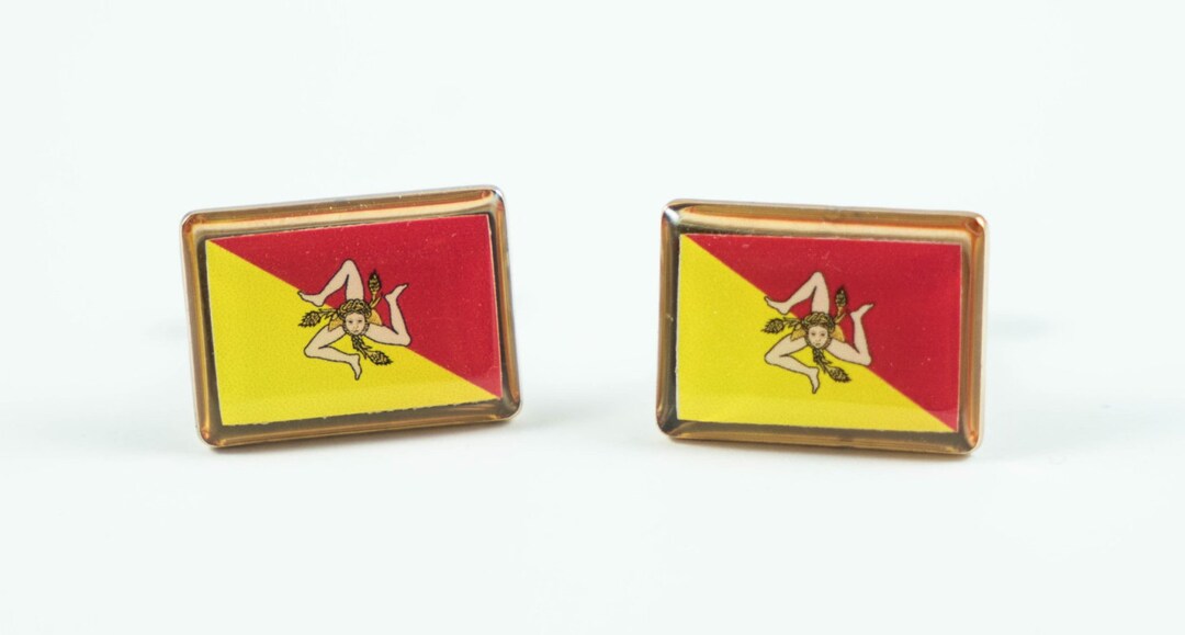 Sicilian Flag Cufflinks, Lapel Pins, Tie Bars, Earrings, Jewelry and ...